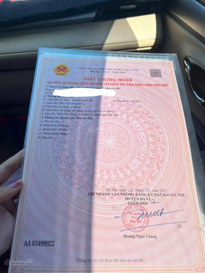 Lô đất rẻ nhất tản lĩnh (suối hai) cách trục chính đi kdl ao vua 100m, cách tlcây xăngtrường 800m