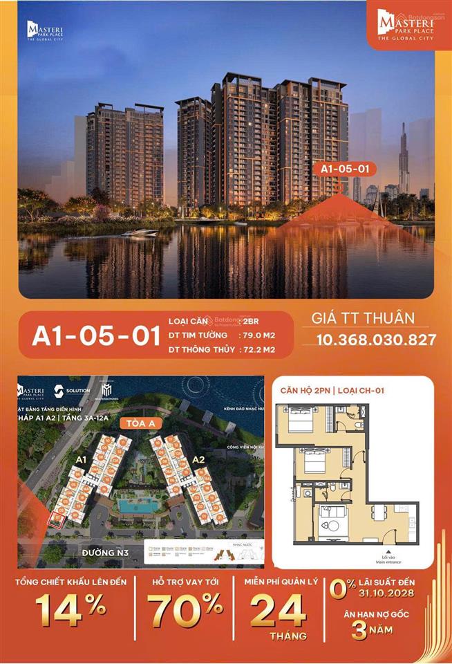 Chiết khấu lên đến 14% thanh toán giãn tới 2028 căn 2pn đẹp nhất ...