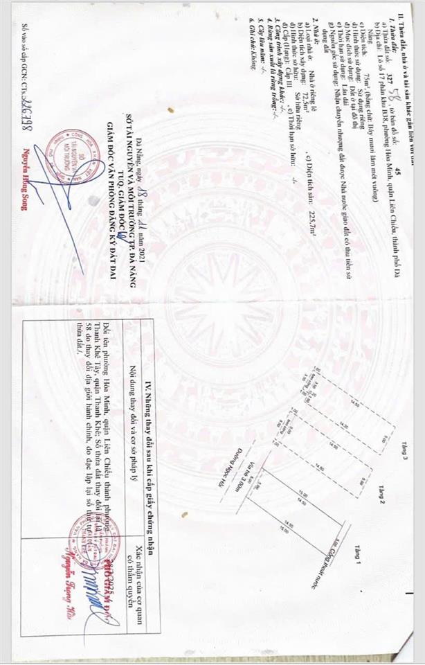 Bán nhà 3 tầng siêu đẹp mt ngọc hồi giá 7,25 tỷ 75m2 quy 0905 959