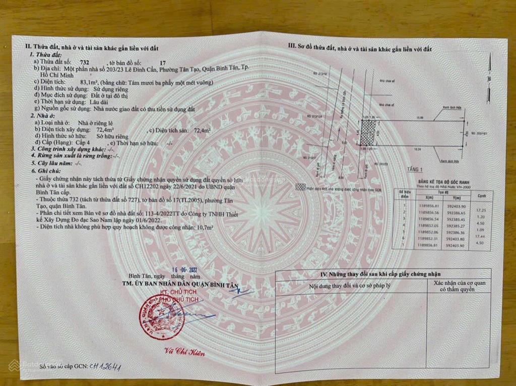 Bán gấp 3 lô liền kề hẻm lê đình cẩn bình tân giá 4tỷ650/lô ,sổ hồng ...